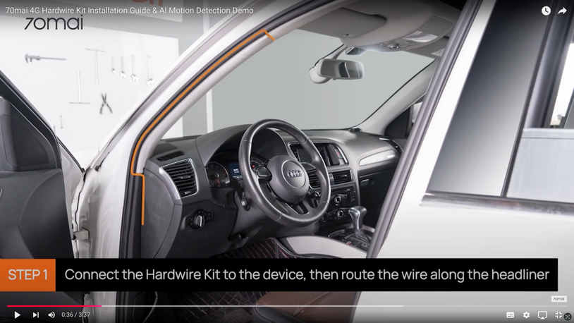 70mai 4G Hardwire Kit Installation Guide: Enable Motion Detection ...