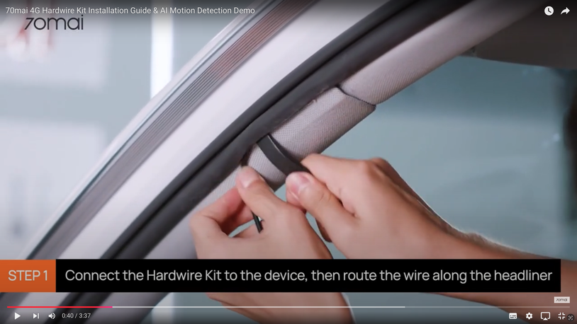 70mai 4G Hardwire Kit Installation Guide: Enable Motion Detection ...